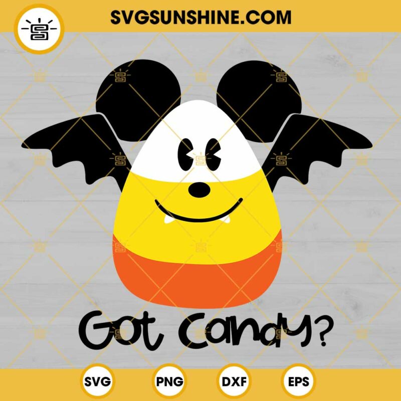 Got Candy Halloween SVG, Mickey Mouse Bat Candy Corn Halloween SVG PNG ...