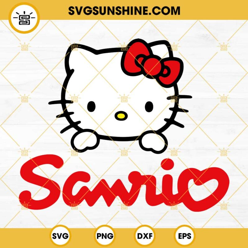Hello Kitty Sanrio SVG PNG DXF EPS Files Cricut