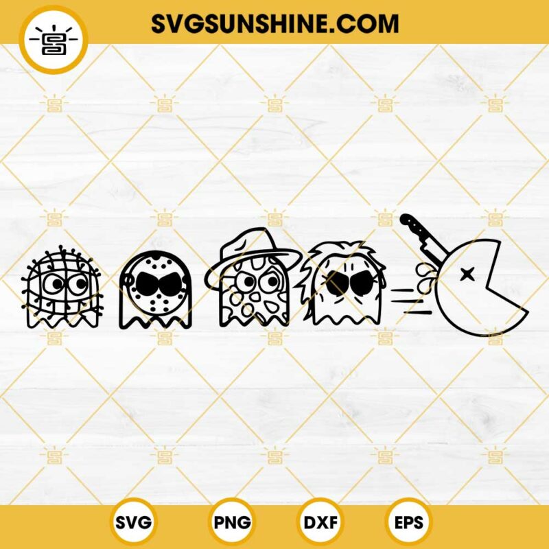 Horror Characters Pac Man SVG, Halloween Pac Man SVG PNG DXF EPS ...