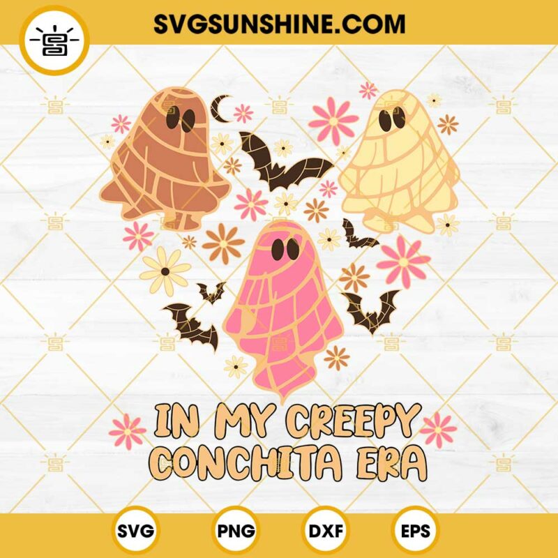 In My Creepy Conchita Era SVG, Spooky Ghost Conchas SVG, Mexican Halloween SVG