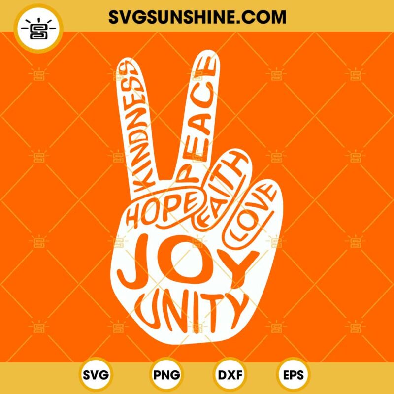 Unity Day 2023 SVG, Anti Bullying Peace Hand Sign Language SVG, End ...