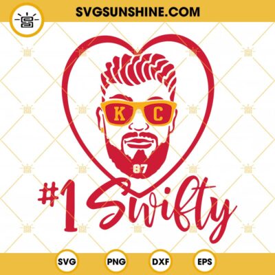Travis Kelce 1 Swifty SVG, Kelce And Taylor SVG, Travis Kelce KC Chiefs SVG