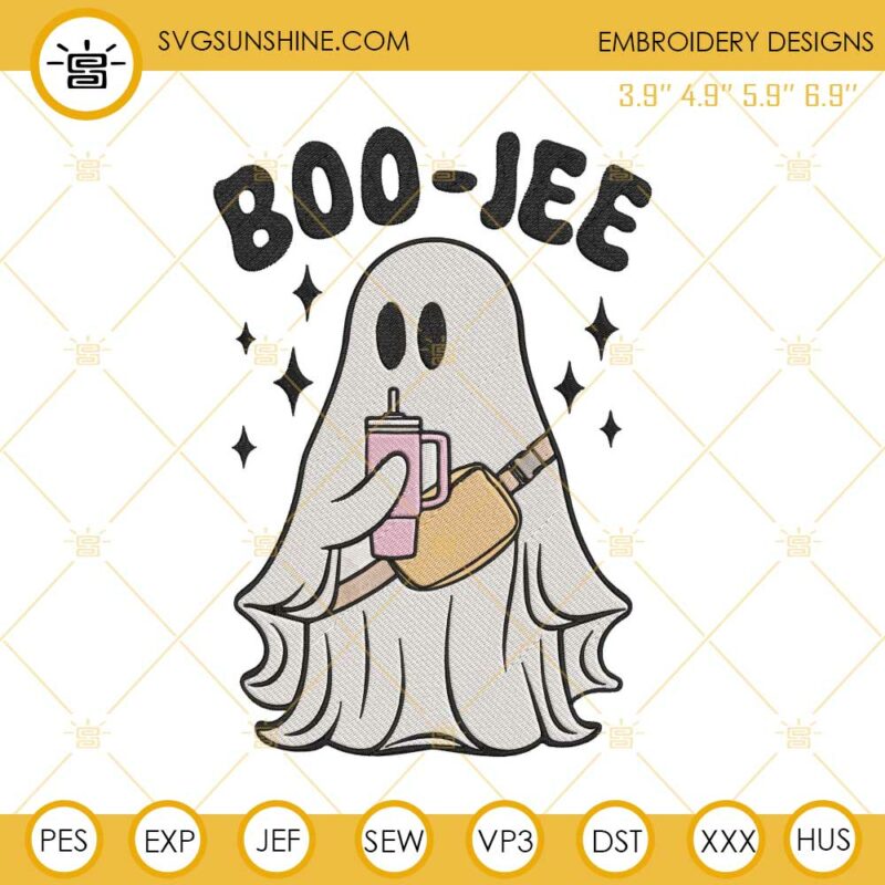 Boo Jee Ghost Halloween Embroidery Designs