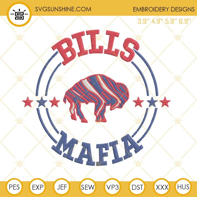 Buffalo Bills Mafia Embroidery Design Files