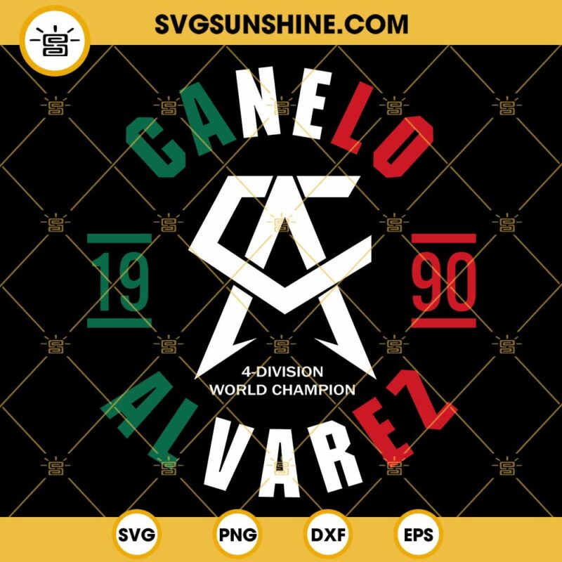 Canelo SVG, Canelo Alvarez 1990 4 Division World Champion SVG PNG Files
