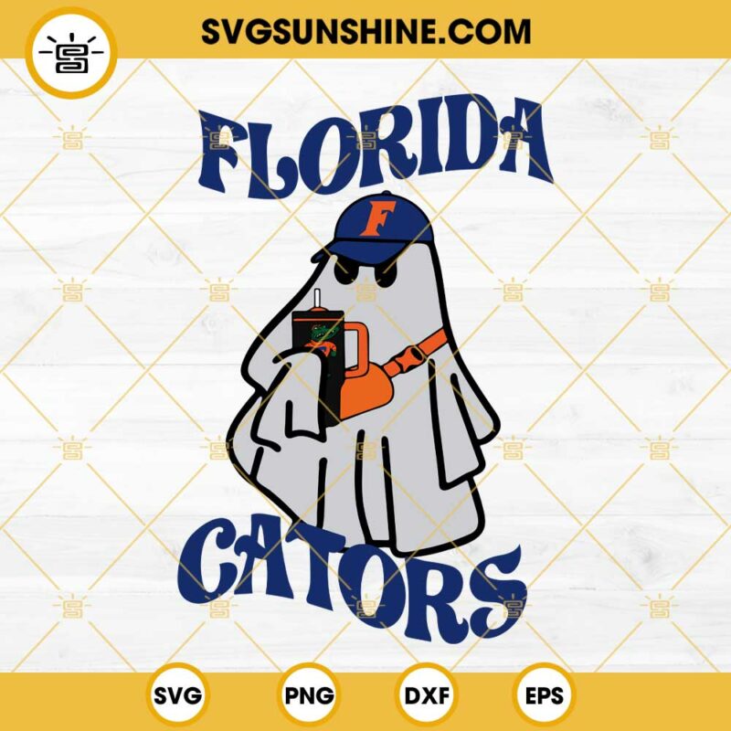 Florida Gators Boo Jee Ghost Halloween SVG PNG DXF EPS Files