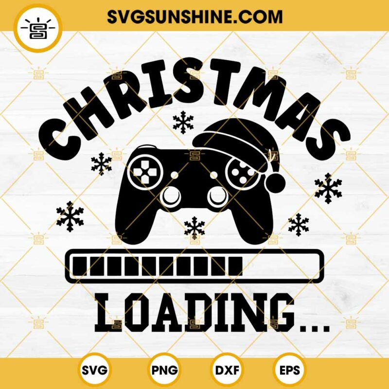 Gamer Christmas Loading SVG, Funny Christmas Playstation SVG PNG DXF ...