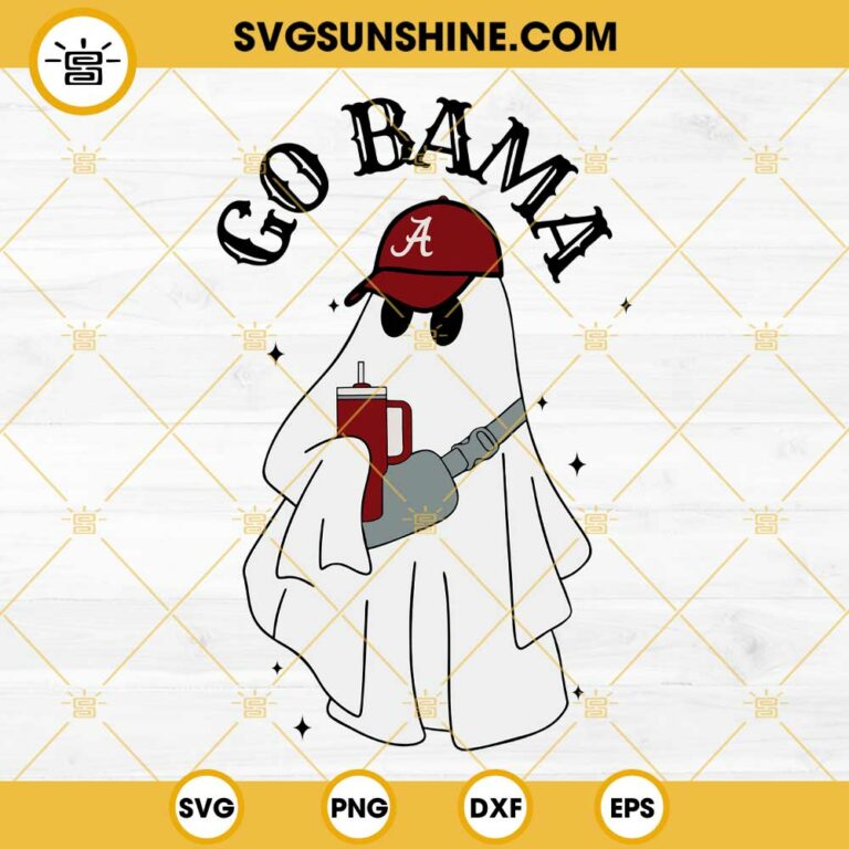 Go Bama Football Boo jee Ghost SVG, Alabama Crimson Tide Boo Jee Ghost ...