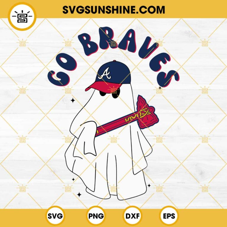 Go Braves Boo Jee Ghost SVG, Atlanta Braves Ghost Halloween SVG PNG DXF ...