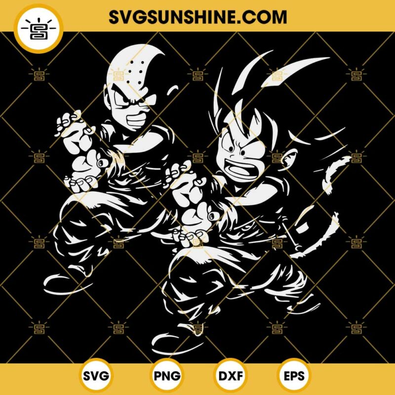 Goku And Krillin SVG, Kame Fiction Dragon Ball SVG PNG DXF EPS