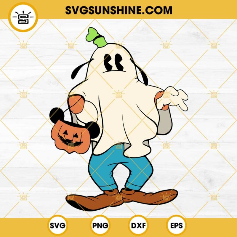 Goofy Ghost Halloween SVG, Disney Spooky Season SVG, Goofy Halloween ...