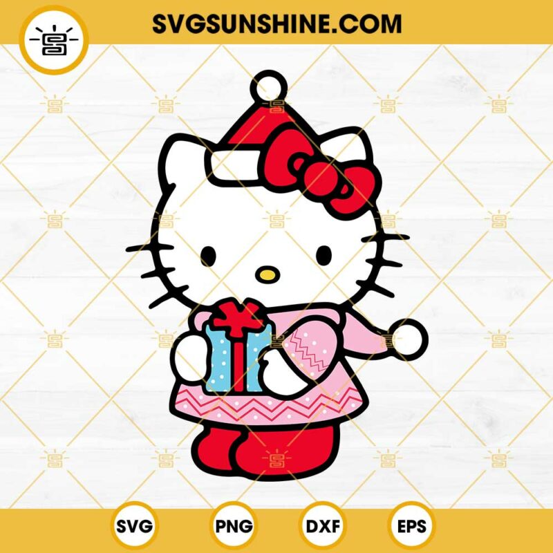 Hello Kitty Merry Christmas SVG PNG DXF EPS Files