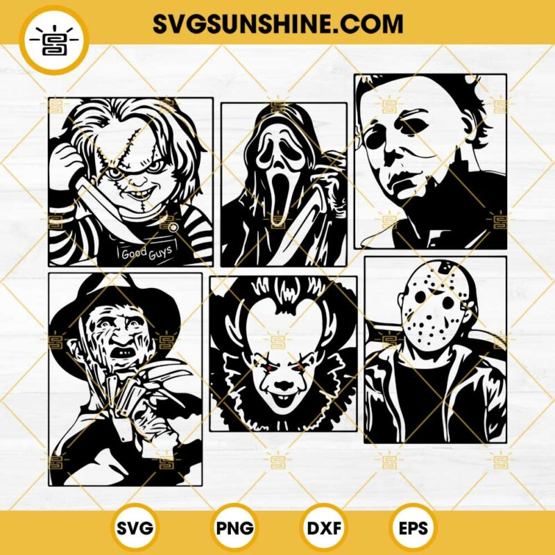 Horror Characters SVG, Horror Friends SVG PNG DXF EPS Cut Files