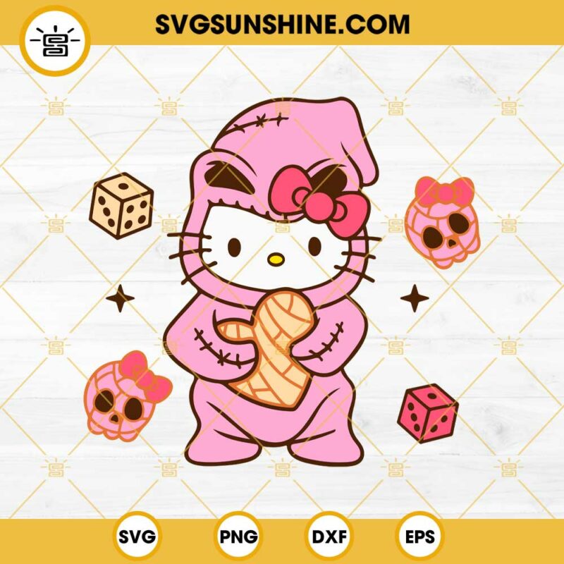 Oogie Boogie Hello Kitty Concha SVG, Boogie Man Kitty SVG, Hello Kitty ...