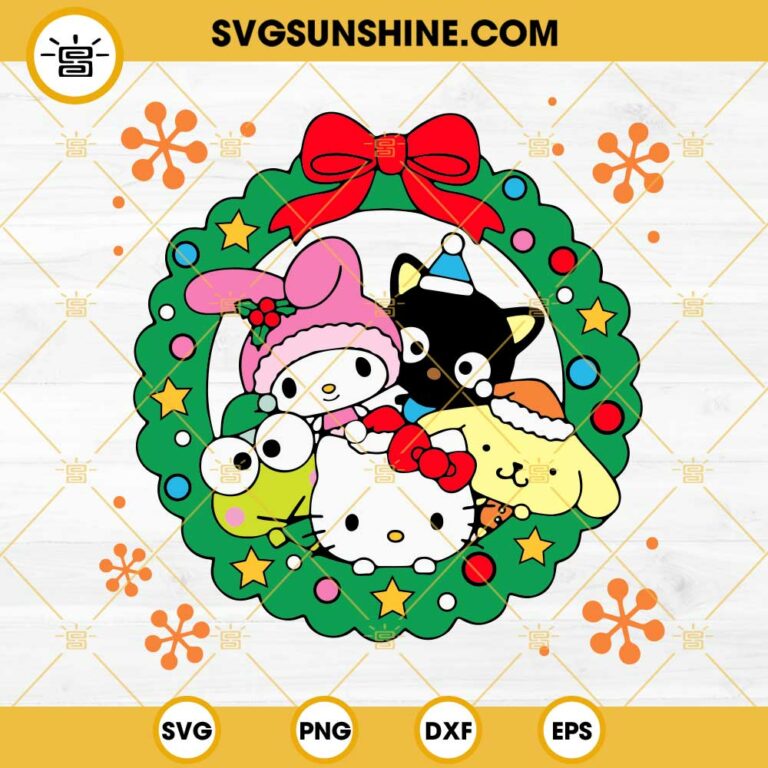 Sanrio Characters Christmas SVG, Hello Kitty Christmas SVG, Keroppi SVG ...