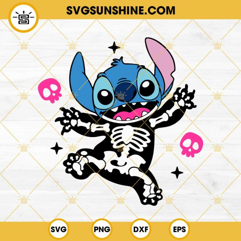Skeleton Stitch SVG, Lilo & Stitch SVG, Stitch Halloween SVG PNG DXF ...