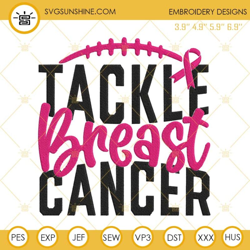 Tackle Breast Cancer Embroidery Designs
