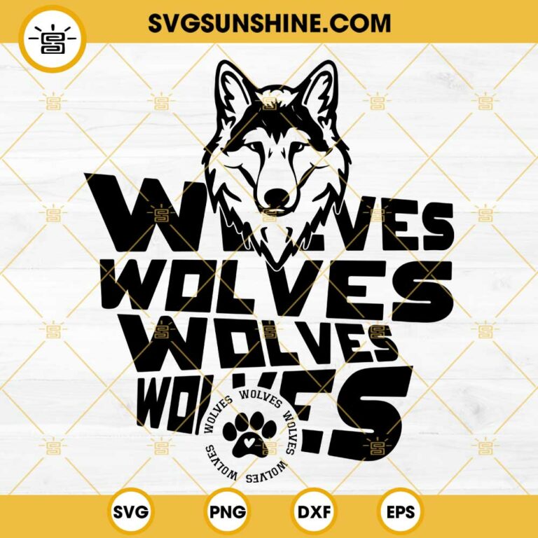 Wolves SVG, Wolves Face SVG, Wolves Paw SVG, Wolves Cheer SVG PNG DXF ...