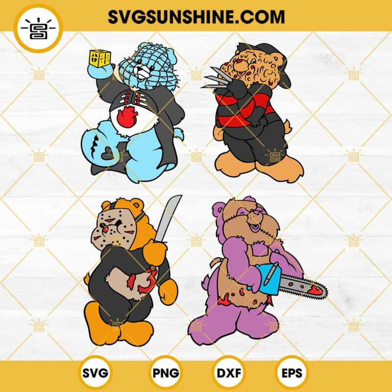Care Bears Halloween SVG Bundle, Care Bears Horror Movie Characters SVG ...