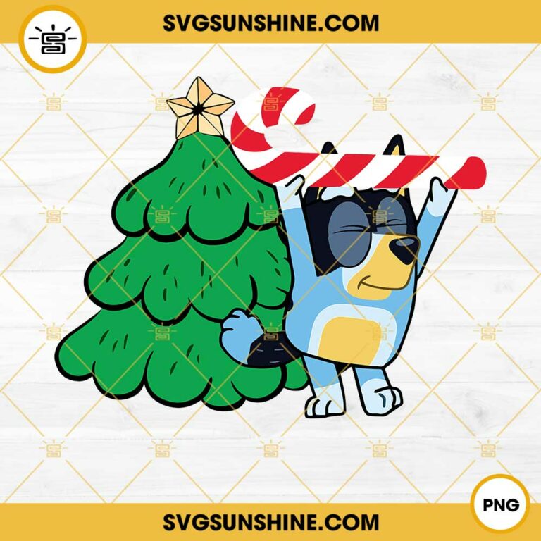 Bluey Christmas Tree PNG, Bluey Christmas PNG Designs File