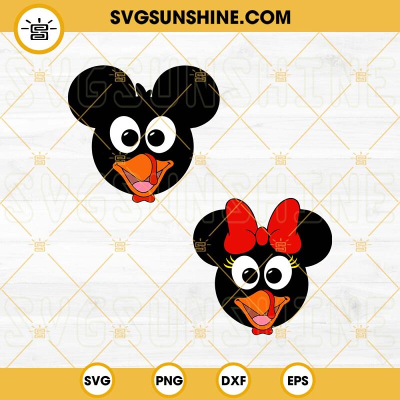 Mickey And Minnie Turkey Face SVG, Disney Thanksgiving SVG, Turkey ...