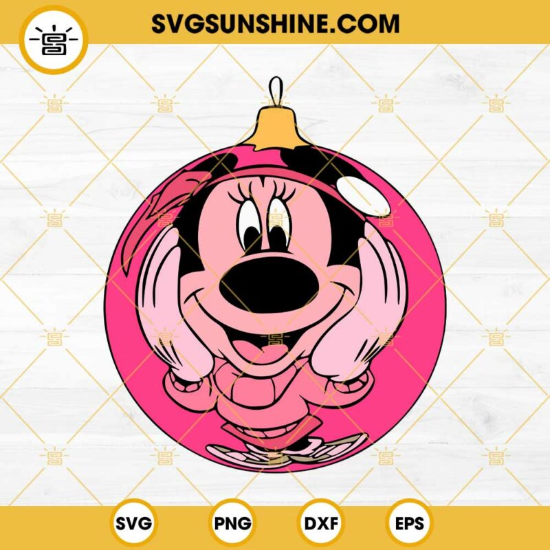Minnie Christmas Ball SVG, Disney Christmas SVG PNG EPS DXF
