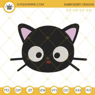 Chococat Face Embroidery Design Files