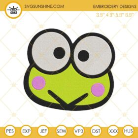 Keroppi Face Embroidery Design Files