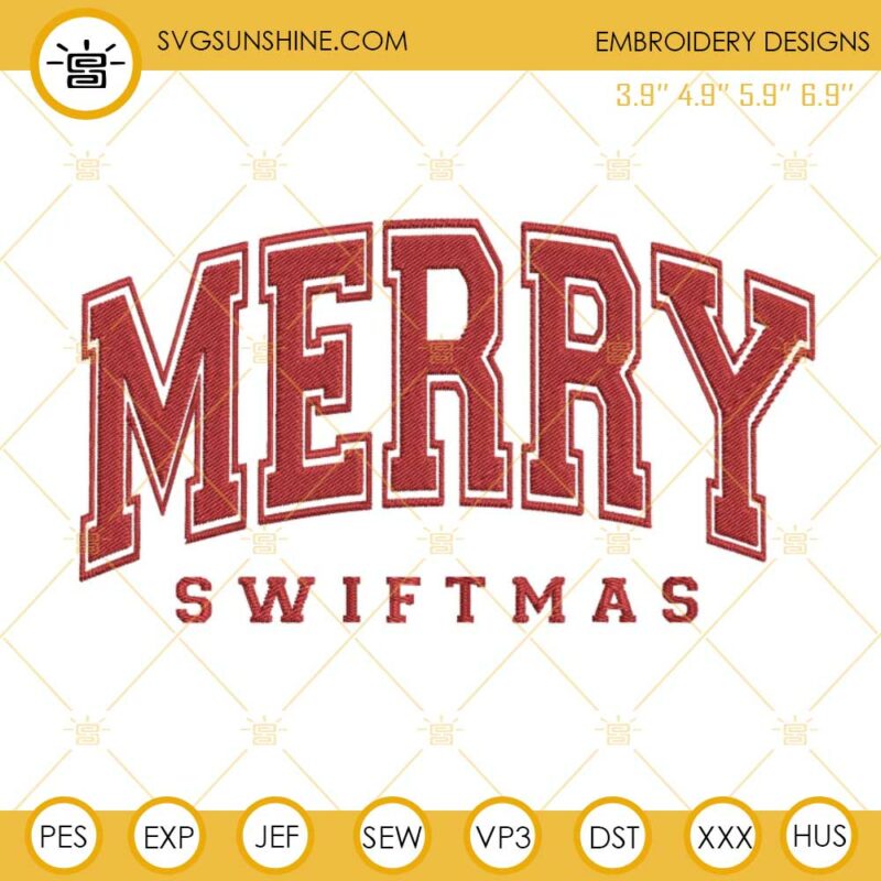 Merry Swiftmas Embroidery Designs, Taylor Swift Merry Christmas ...
