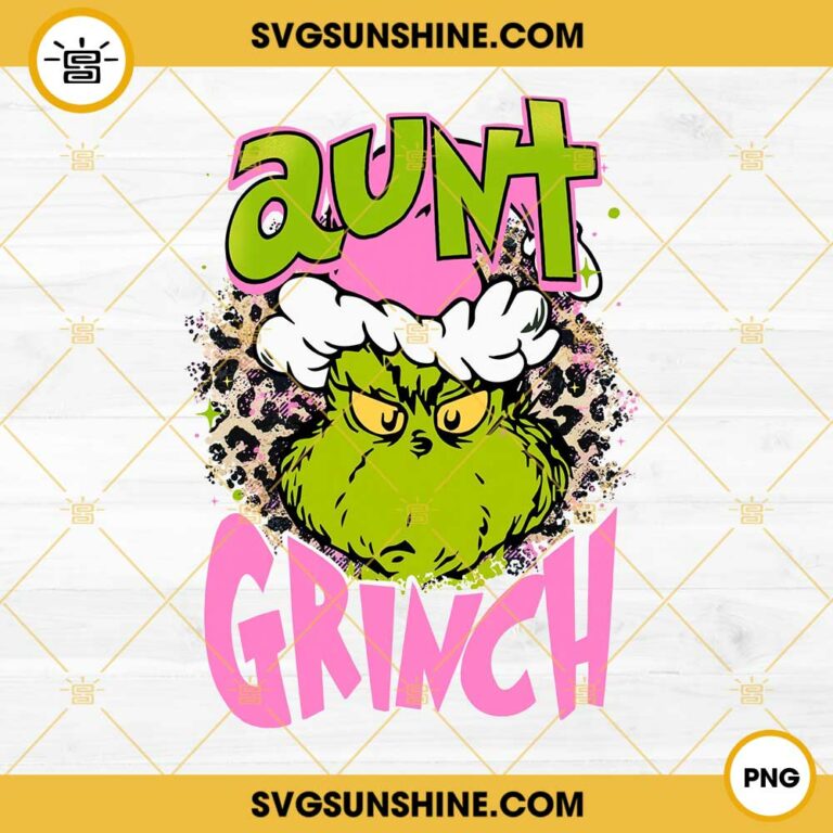 Pink Aunt Grinch PNG File Designs