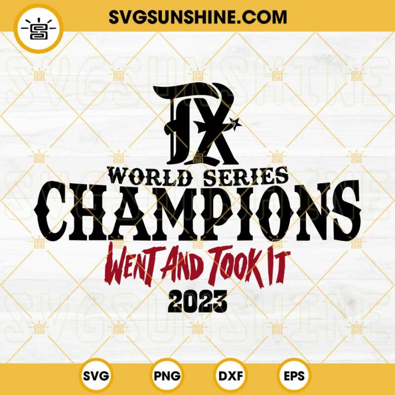 Texas ALCS 2023 SVG, Texas Rangers World Series Champions Went And Took ...