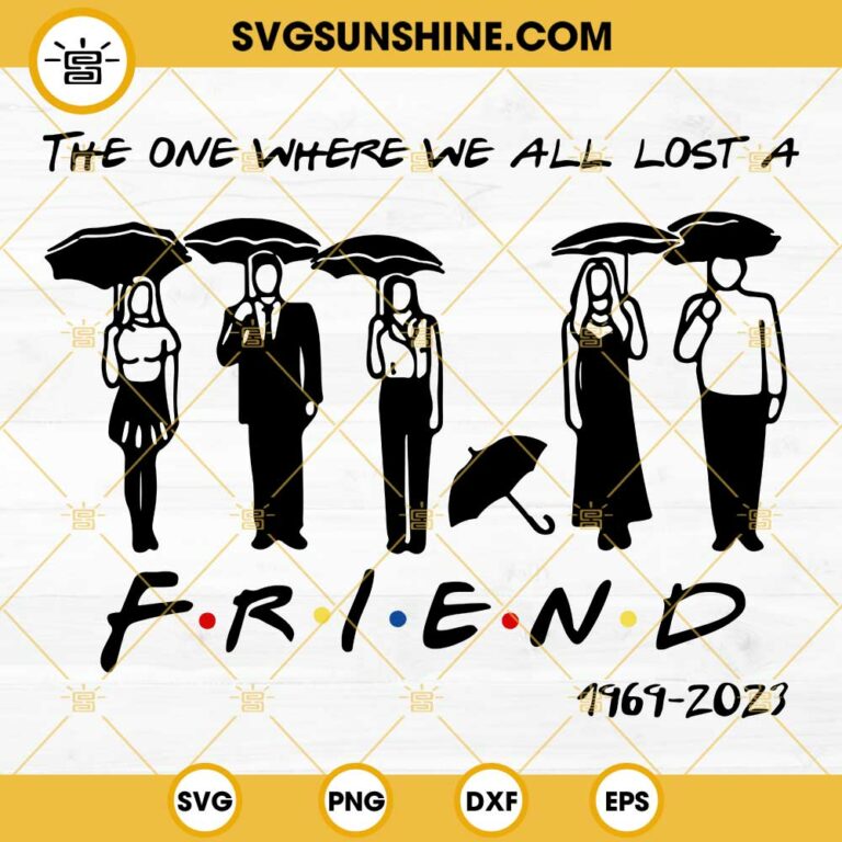 The One Where We All Lost A Friend Svg, RIP Matthew Perry Svg, Chandler ...