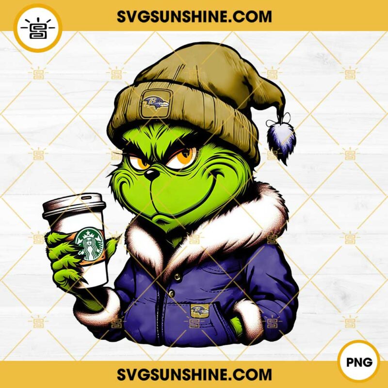 Grinch Baltimore Ravens Drink Starbucks PNG