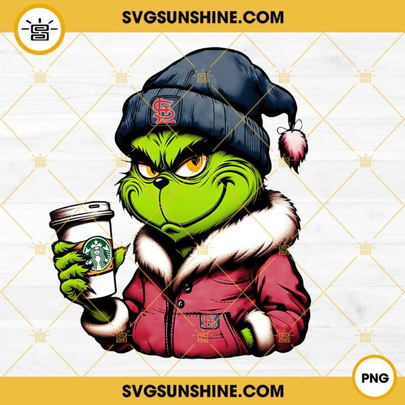 Grinch St Louis Cardinals Baseball Drink Starbucks PNG