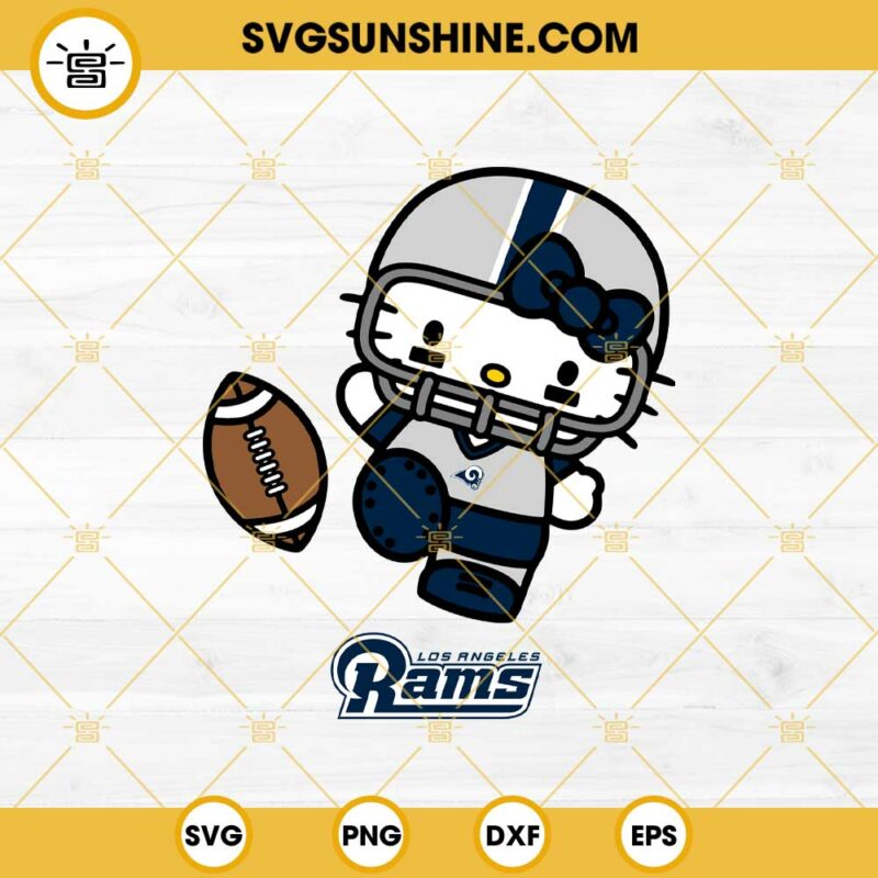 Hello Kitty Los Angeles Rams SVG PNG EPS DXF Files