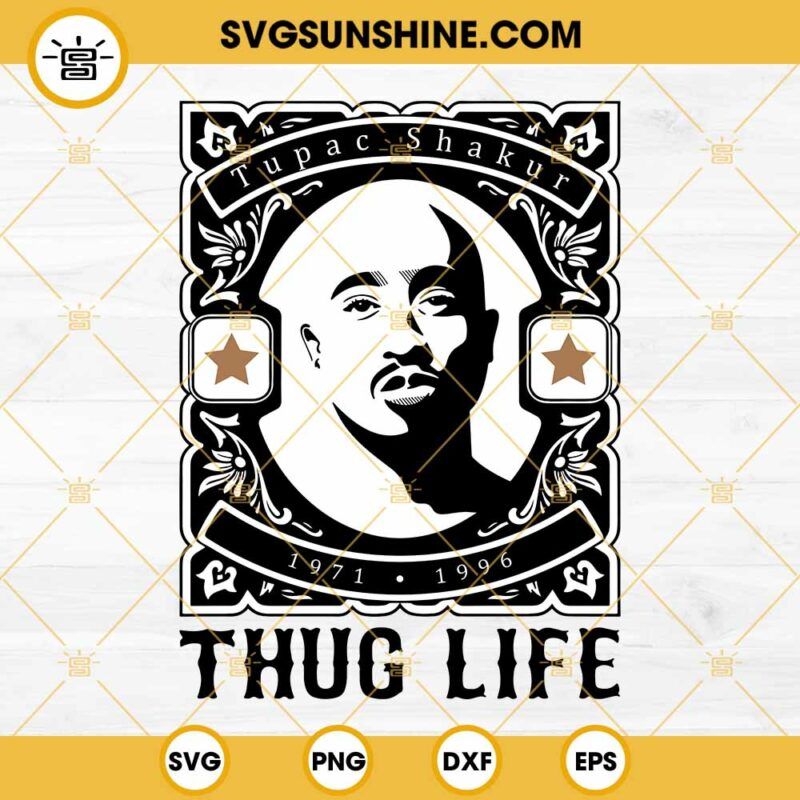 2PAC SVG, Tupac Shakur SVG, Tupac Shakur Portrait SVG, Files For Cricut ...