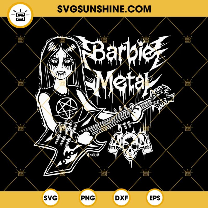 Barbie Metal SVG, Barbie Heavy Metal Rock SVG PNG EPS DXF File