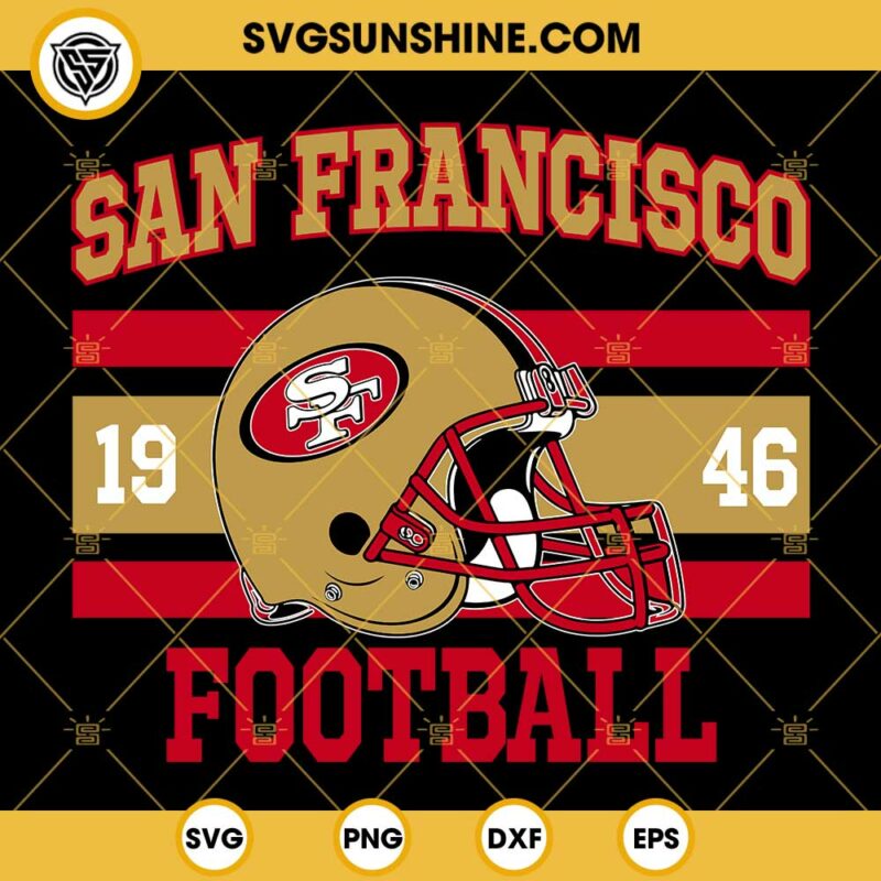 49ers SVG, San Francisco 1946 Football SVG, 49ers Helmet SVG