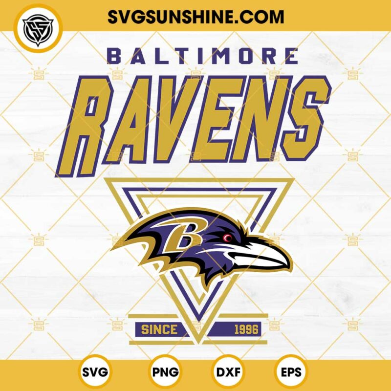 Baltimore Ravens Since 1996 SVG, Baltimore Football SVG, Ravens SVG