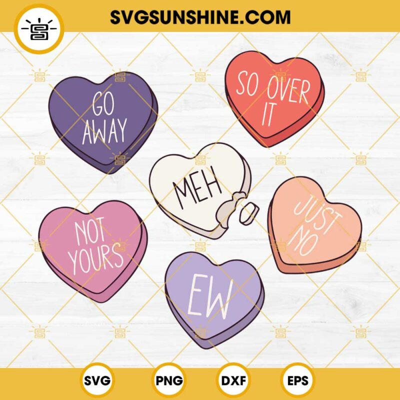 Conversation Hearts SVG, Valentines Day SVG, Valentines SVG
