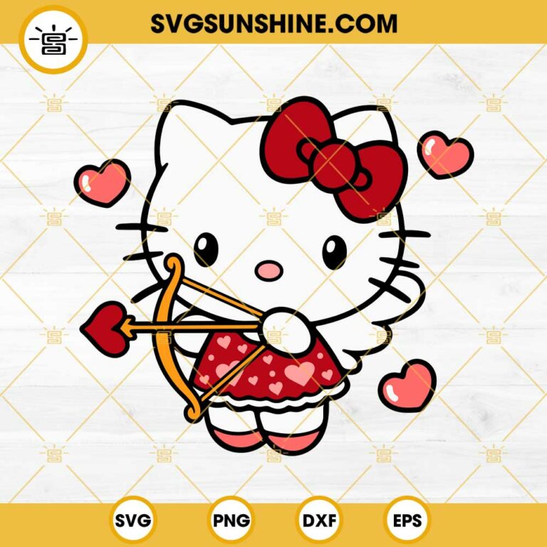 Hello Kitty Cupid Svg, Valentine’s Day Svg, Hello Kitty Valentine Svg ...