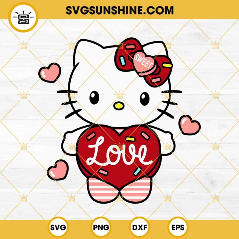 Hello Kitty Sweet Love SVG, Hello Kitty Valentine SVG, Valentine’s Day ...