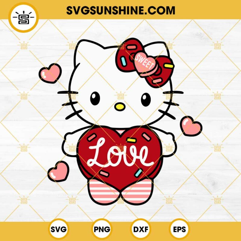 Hello Kitty Sweet Love SVG, Hello Kitty Valentine SVG, Valentine’s Day ...