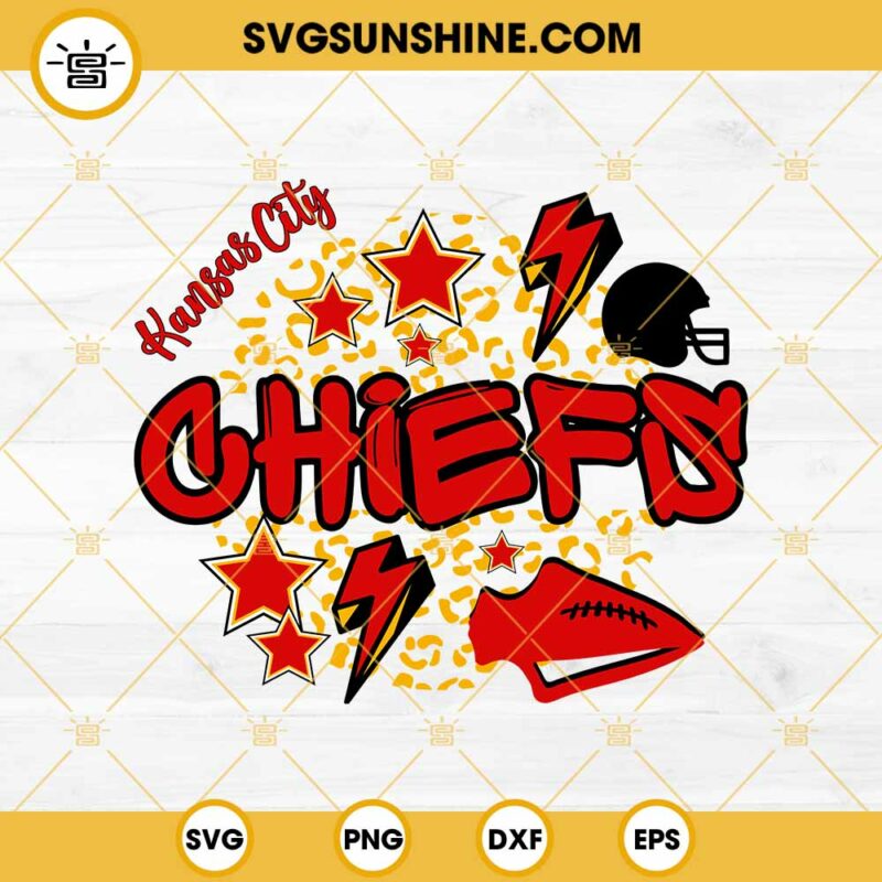 Kansas City Chiefs SVG, Kansas City Chiefs Leopard Star SVG PNG EPS DXF ...