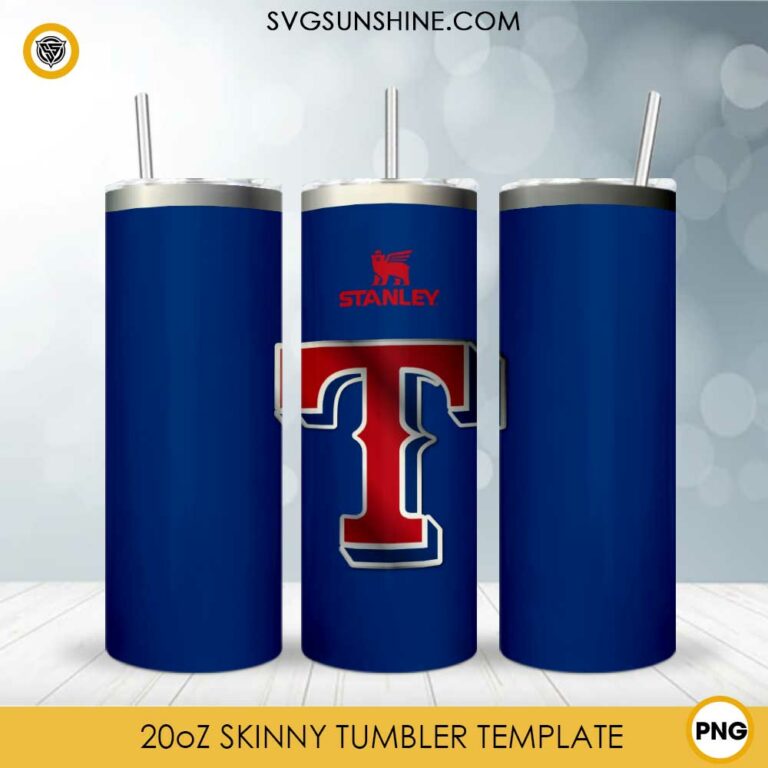 Texas Rangers Stanley Cup 20oz Tumbler Wrap PNG File