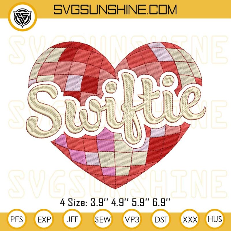 Swiftie Heart Embroidery Designs, Taylor Swift Valentines Day ...