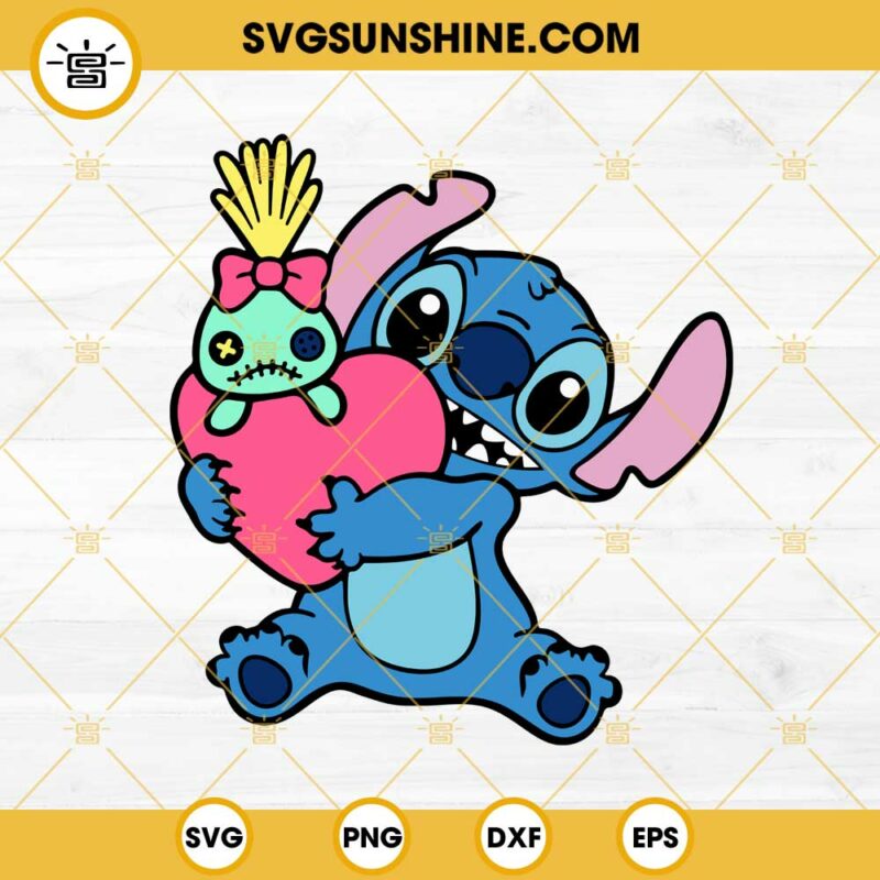 Stitch and Scrump Svg, Stitch Heart Svg, Stitch Svg, Valentine’s Day Svg