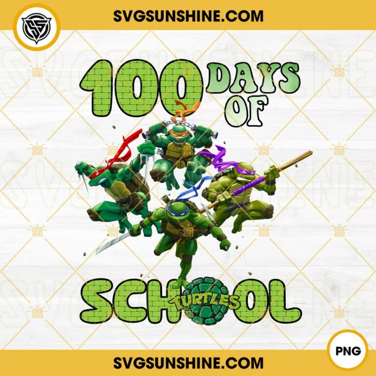 100 Days Of School Ninja Turtles Png, 100th Day of School Png, Ninja ...