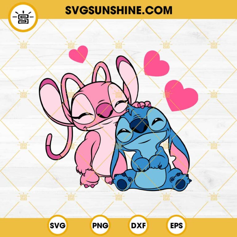 Cupid Stitch SVG, Stitch Love Heart SVG, Stitch Valentine SVG