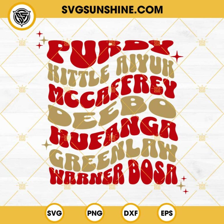 San Francisco 49ers Players SVG, Brock Purdy Kittle Aiyuk SVG ...